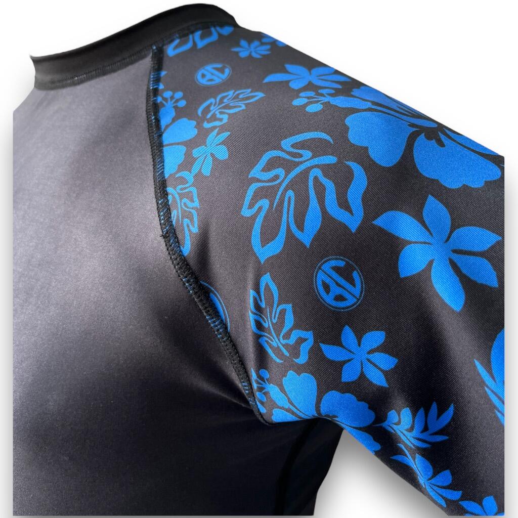 Comprar Rash Guard Hawaiian Style Manga Curta Azul - Brazil Combat