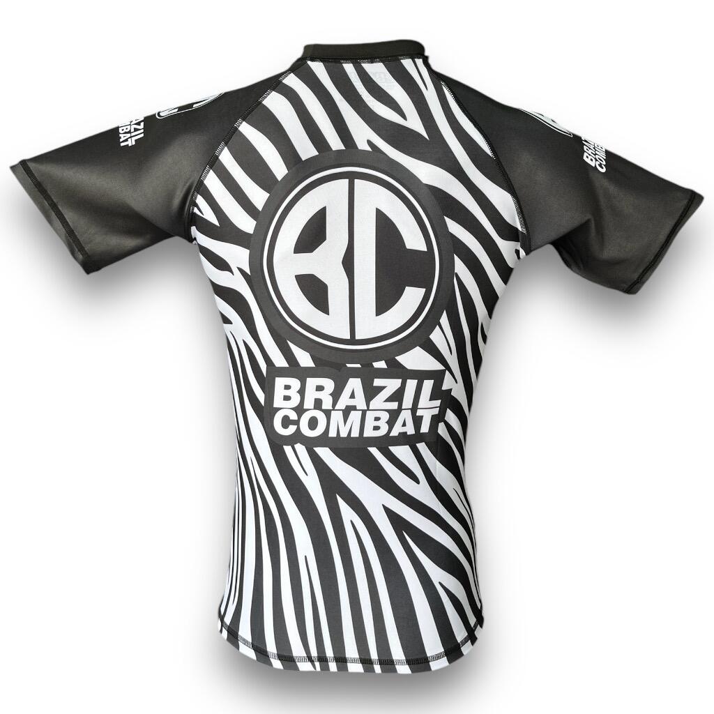 Comprar Rash Guard Zebra Manga Curta Branca - Brazil Combat