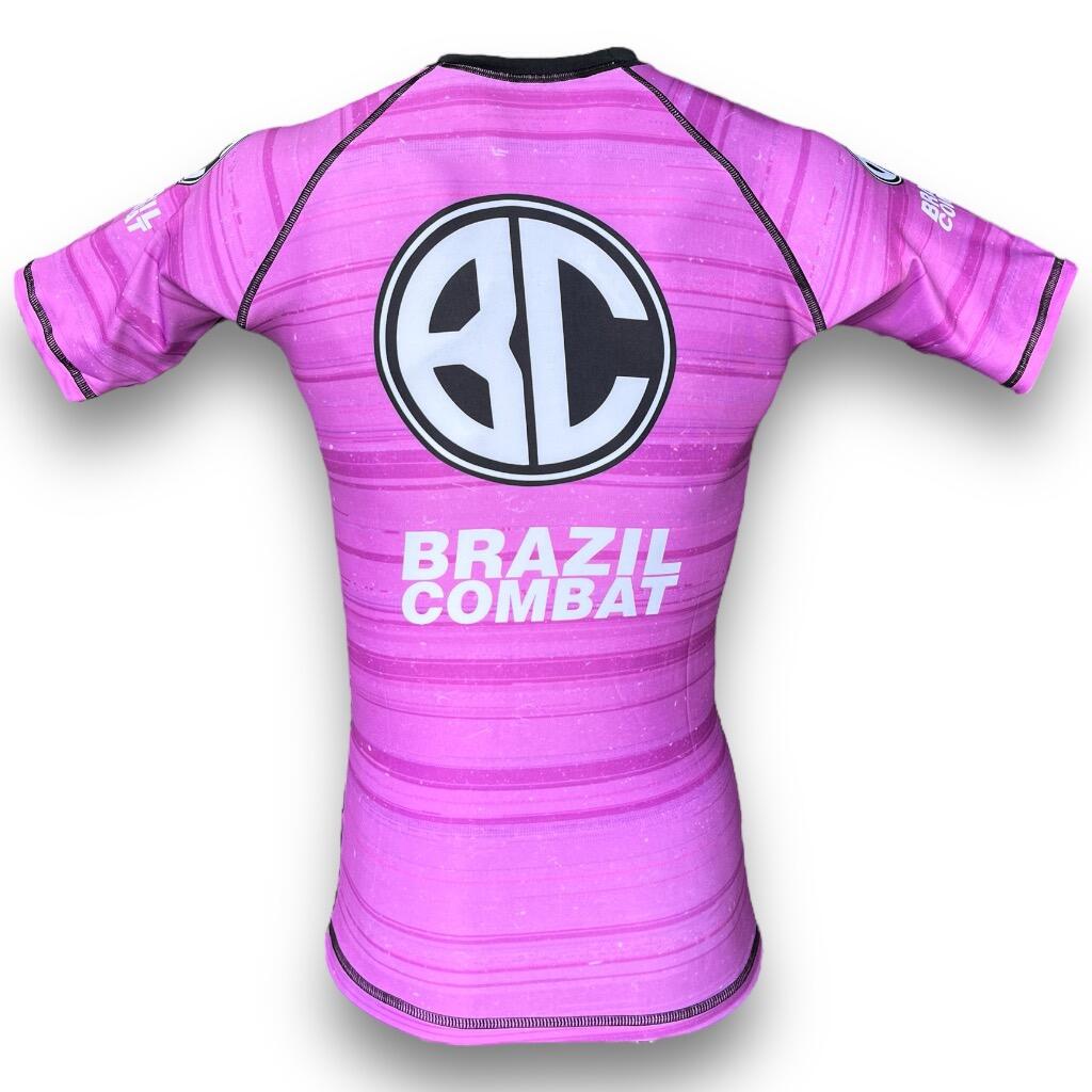 Comprar Rash Guard VHS Manga Curta Rosa - Brazil Combat