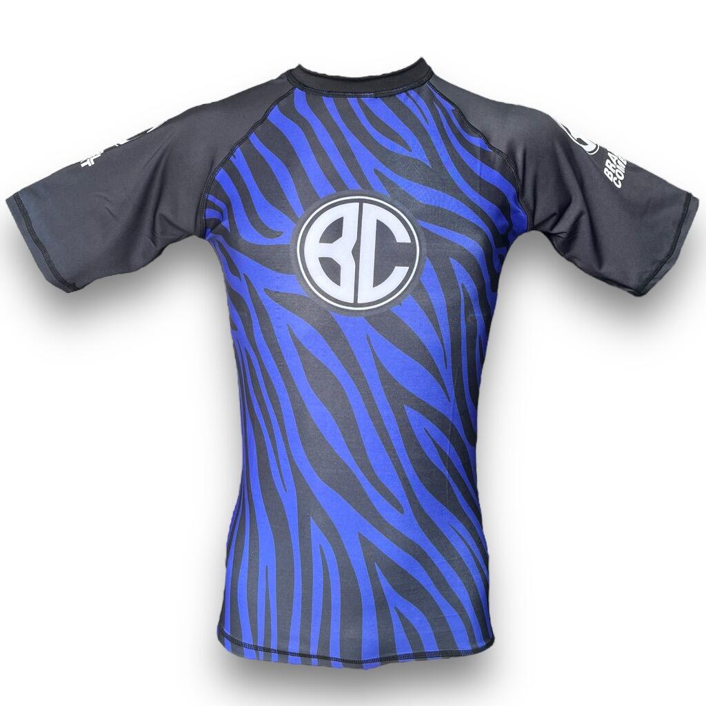 Comprar Rash Guard Zebra Manga Curta Roxa - Brazil Combat