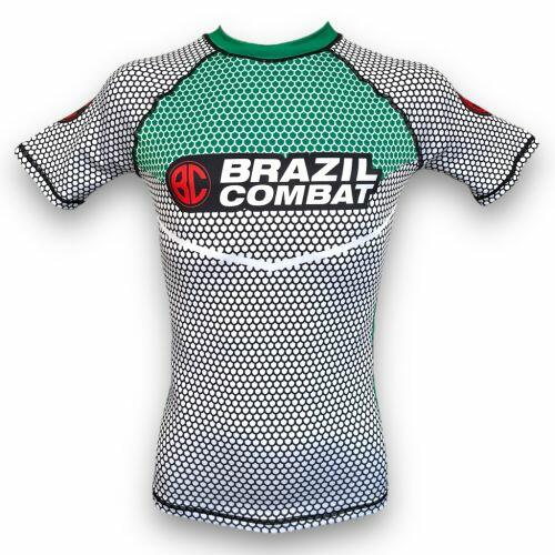 Comprar Rash Guard Fish Manga Curta Verde - Brazil Combat