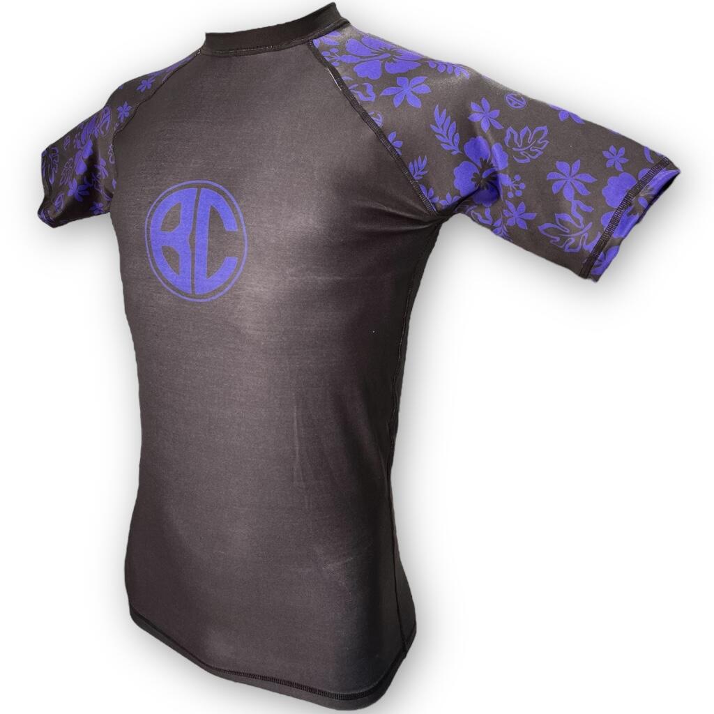 Comprar Rash Guard Hawaiian Style Manga Curta Roxa - Brazil Combat