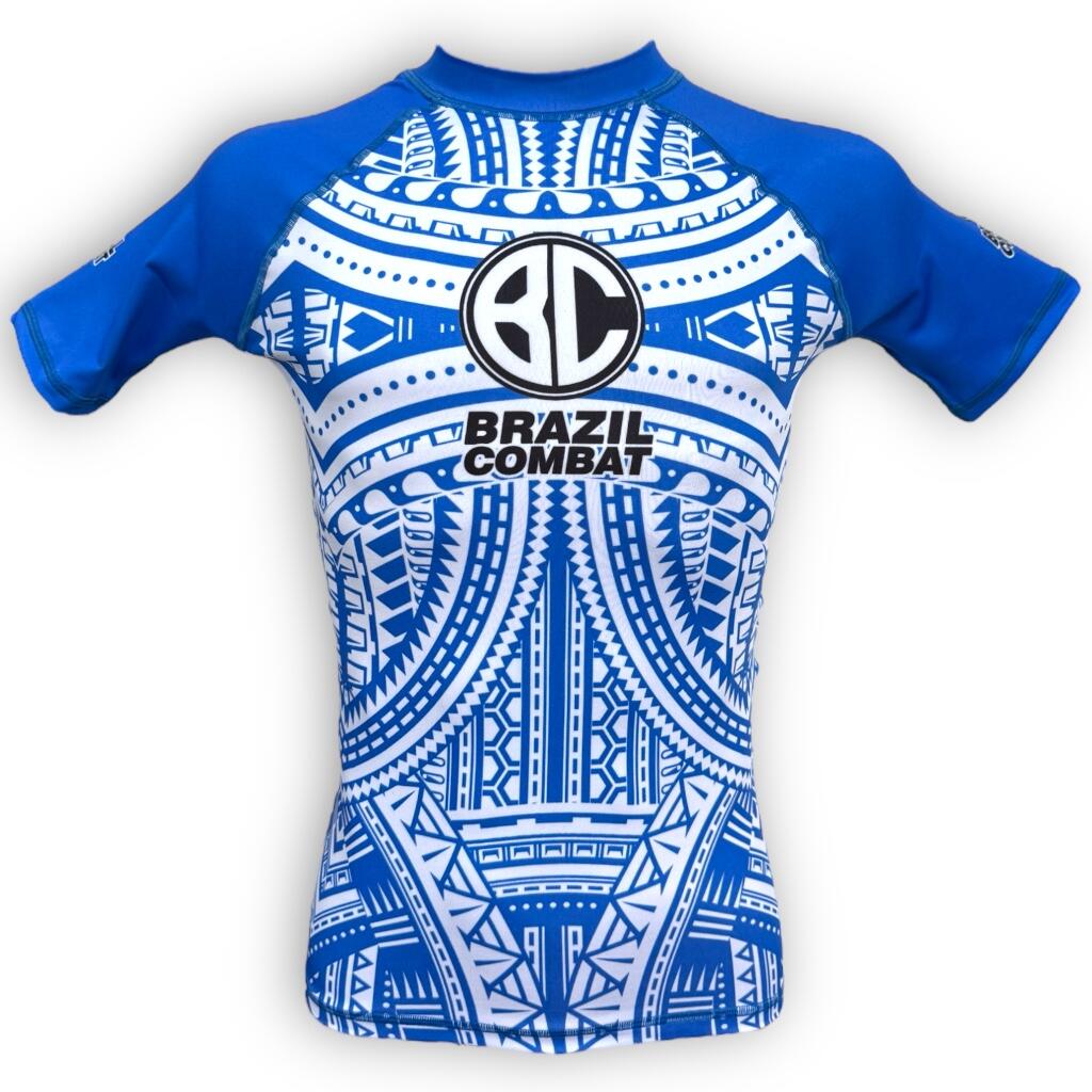 Comprar Rash Guard Maori Manga Curta Azul - Brazil Combat
