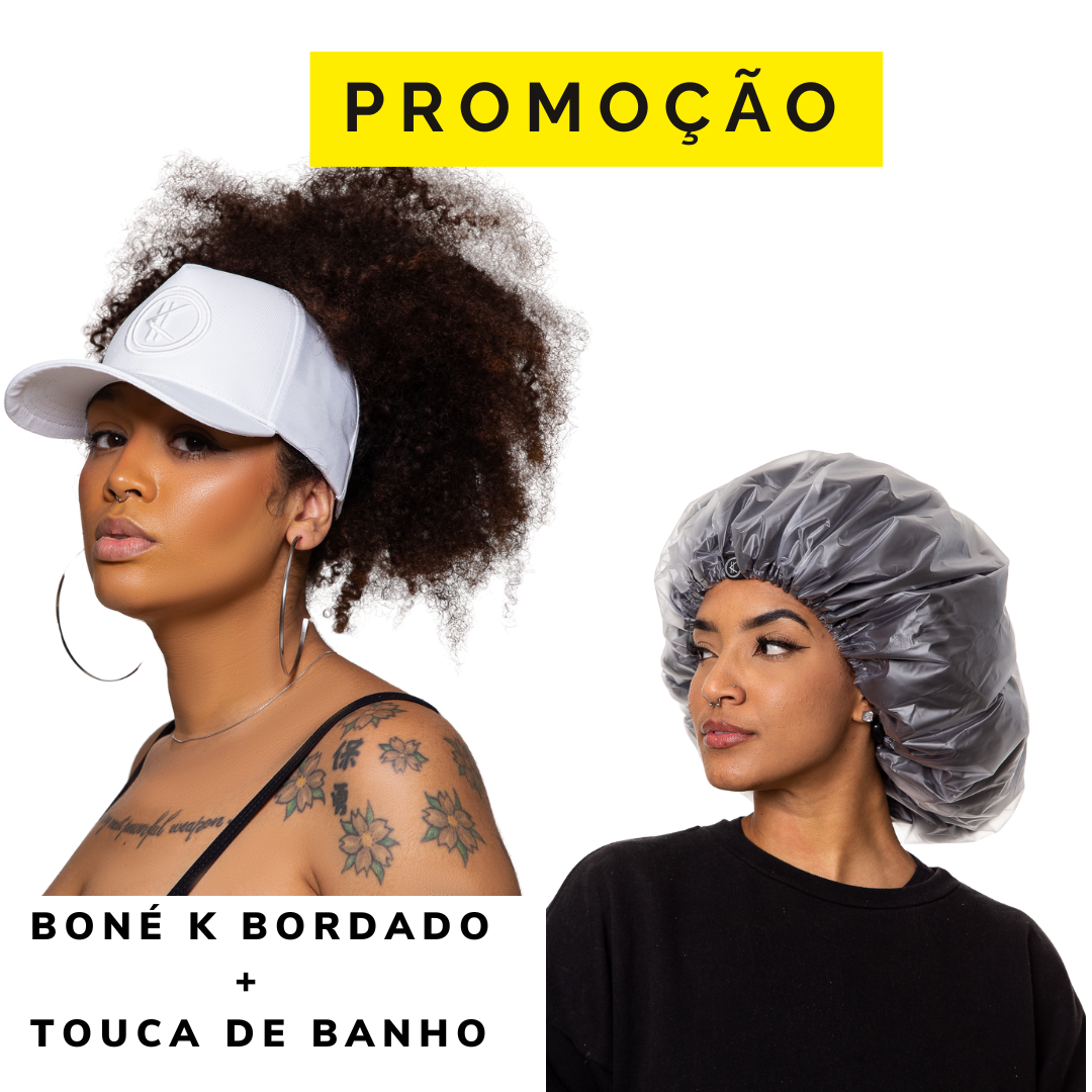 Boné k Branco + Touca de Banho - Kabelera