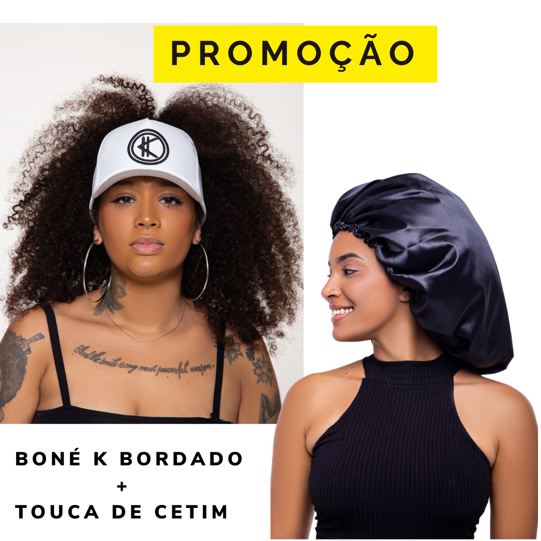 Boné k Branco bp + Touca de Cetim - Kabelera