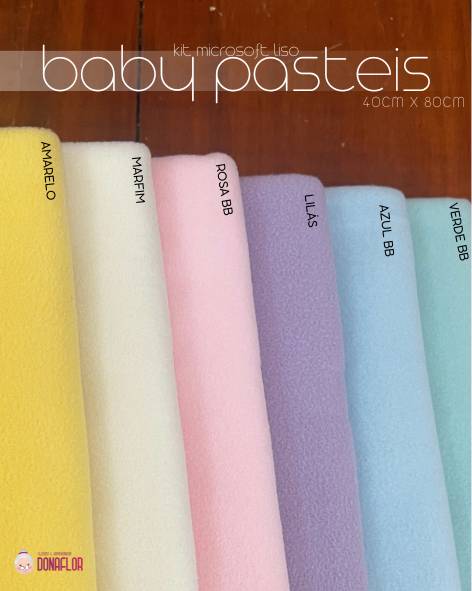 Comprar Dueto Kit de Tecido Plush e Microsoft Tons Pastel - 11Recortes ...