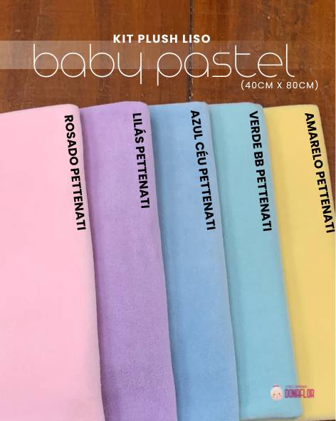 Comprar Dueto Kit de Tecido Plush e Microsoft Tons Pastel - 11Recortes ...