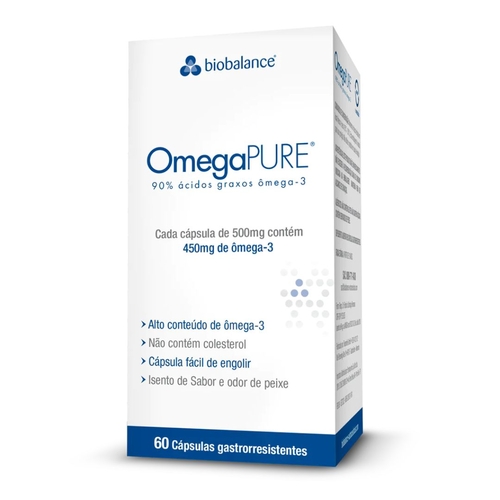 Ômega 3 Biobalance OmegaPURE 450 C/ 60 Cápsulas - R$158,39