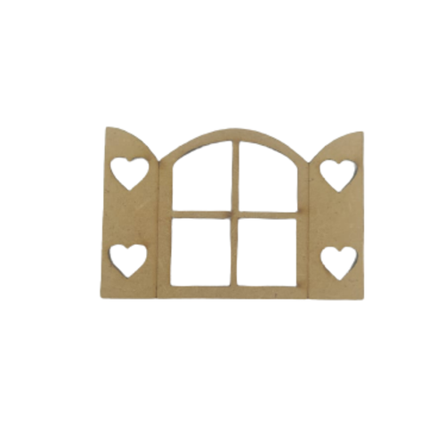 Comprar Janela Aberta com Corações 6x4cm - R$2,30 - TUDO NA CAIXA