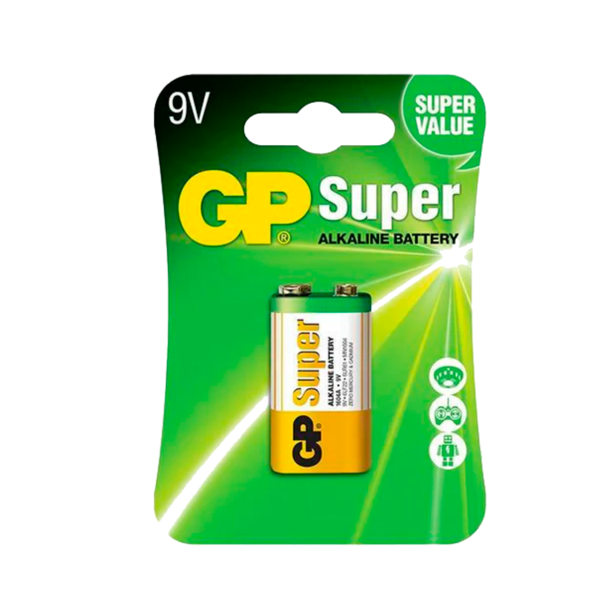 Comprar BATERIA GP SUPER ALKALINE 9V 1 UNID. - BAT035 - R$21,30