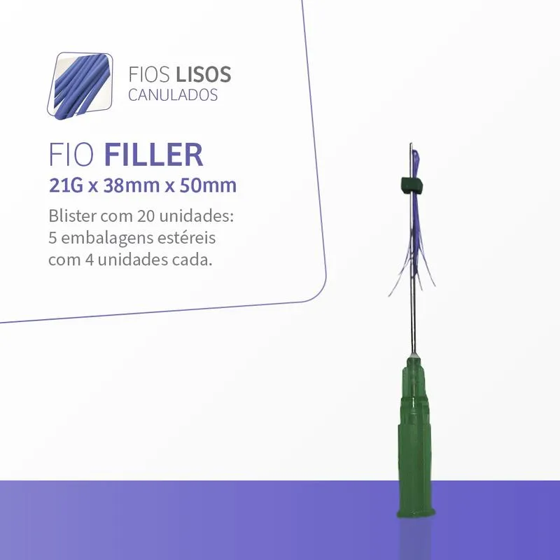 Comprar I- THREAD CANULA FILLER 21G - 38 x 50mm - Medicskin Store