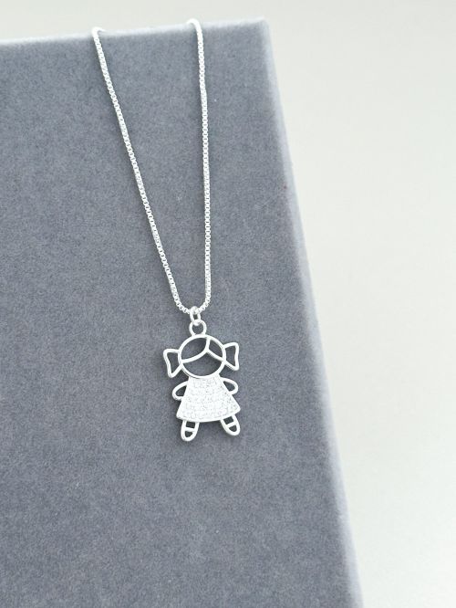 Comprar Colar menina cravejada grande - Frida Acessórios