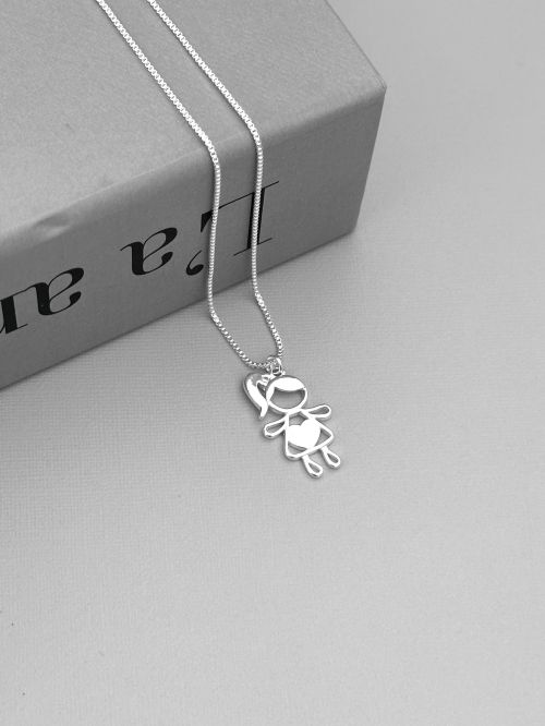 Comprar Colar coração filha menina - a partir de R$16,15 - Frida Acessórios