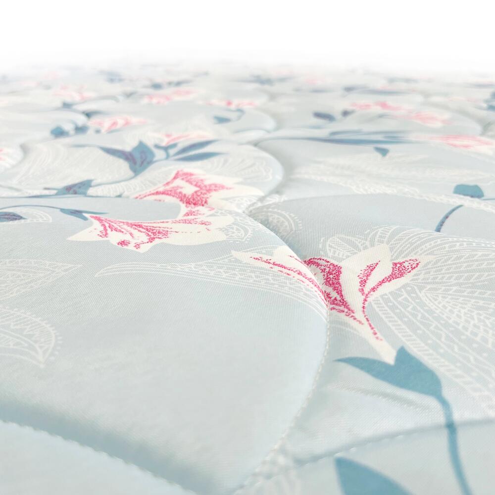 Cama Box Conjugado Solteiro Espuma D28 Ortopédico Sono Firme Azul