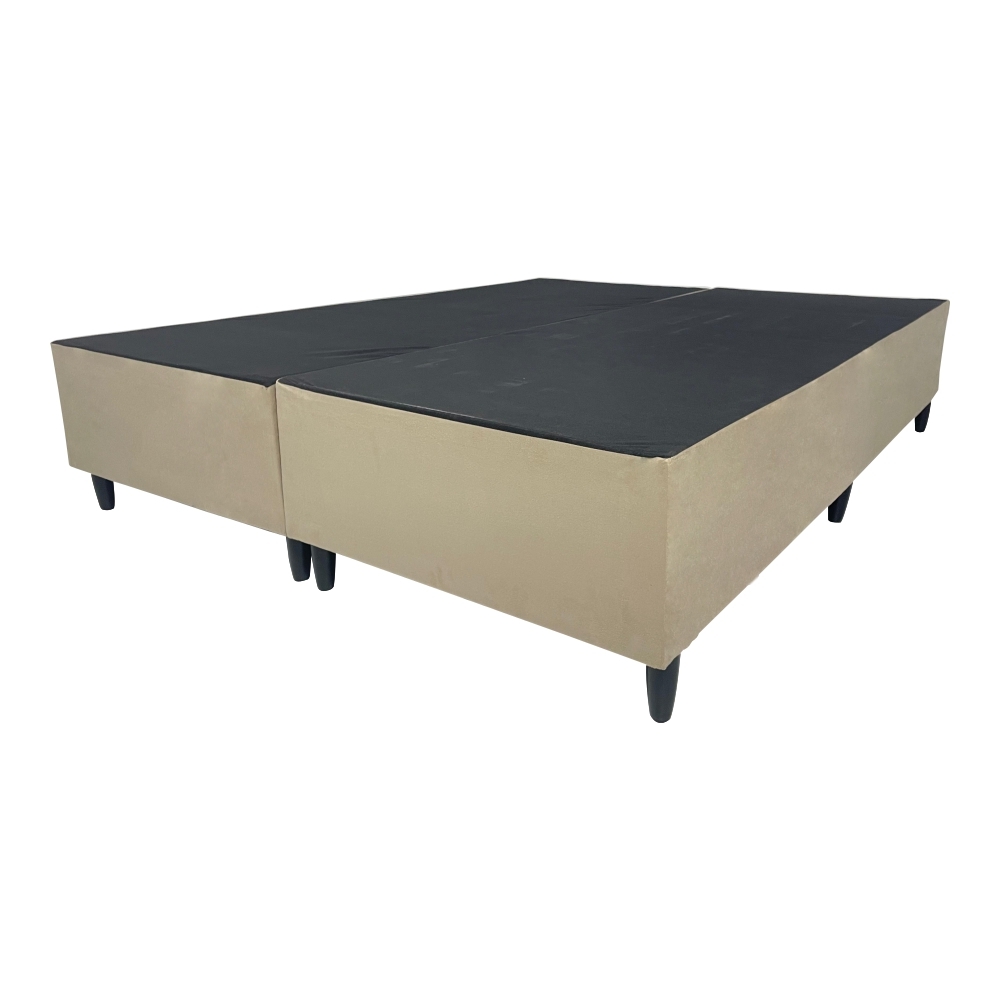 Base Box Casal Bipartida Suede 138X188X30 Nortesono