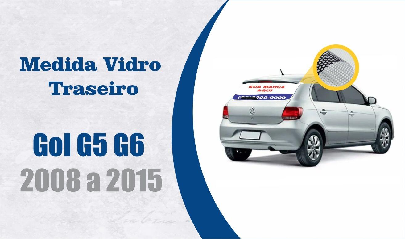 Medida do vidro traseiro do Gol G5 G6 2008 a 2015 - Lojas Custom