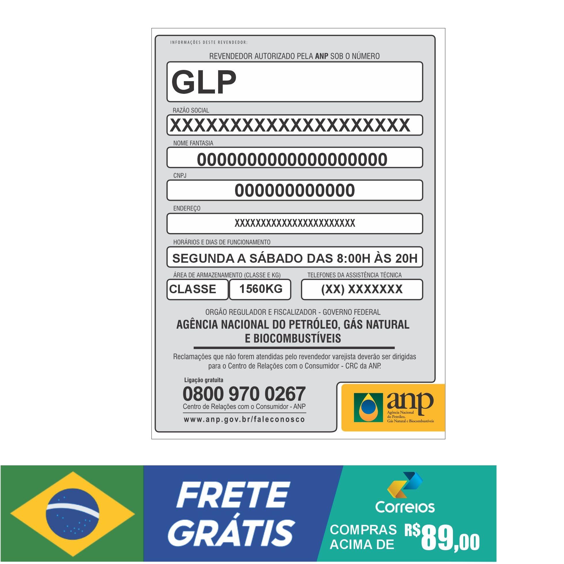 Comprar Placa ANP Obrigatória Identificação Do Posto - R$89,00
