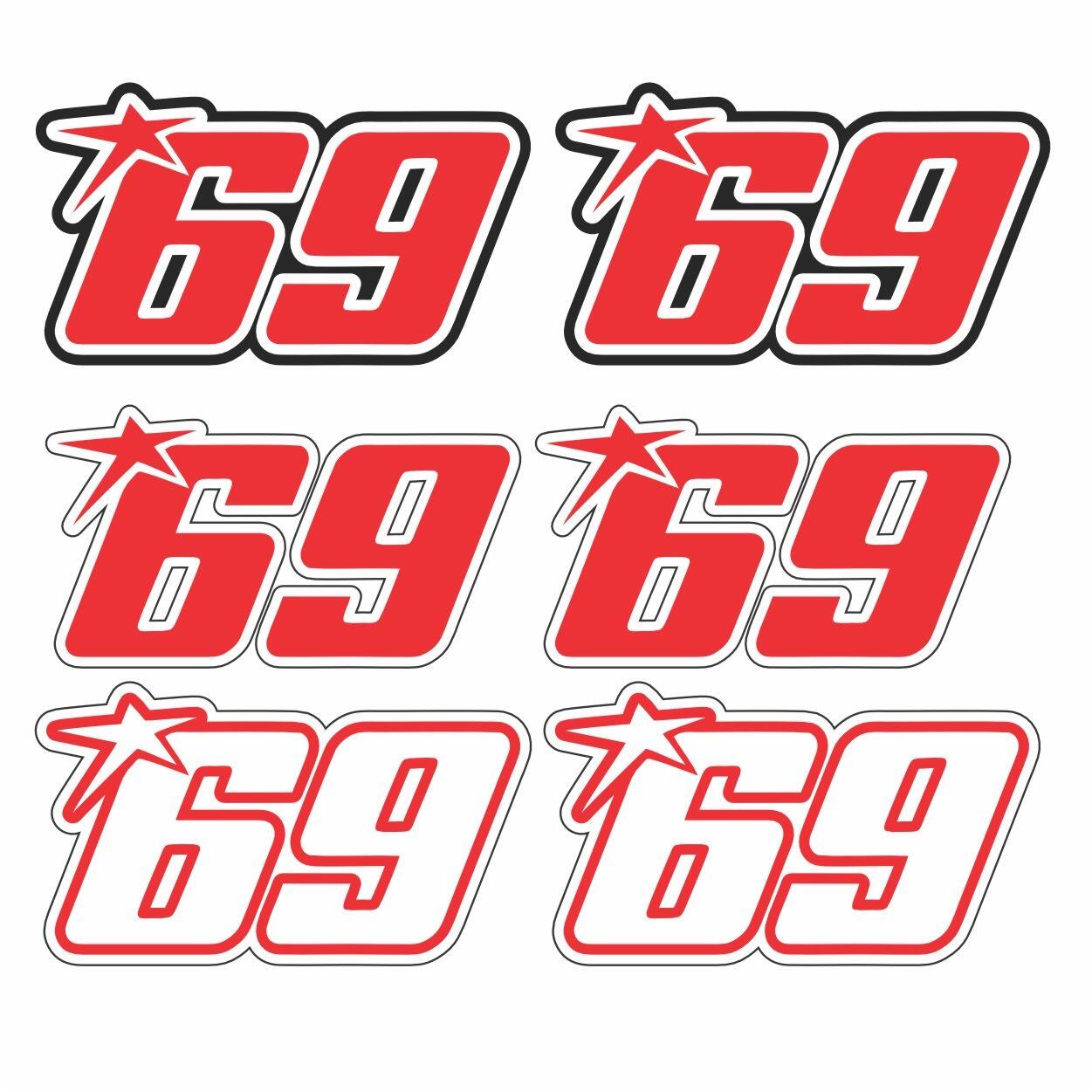 Comprar 6 Adesivos Nicky Hayden 69 Moto GP - R$35,00