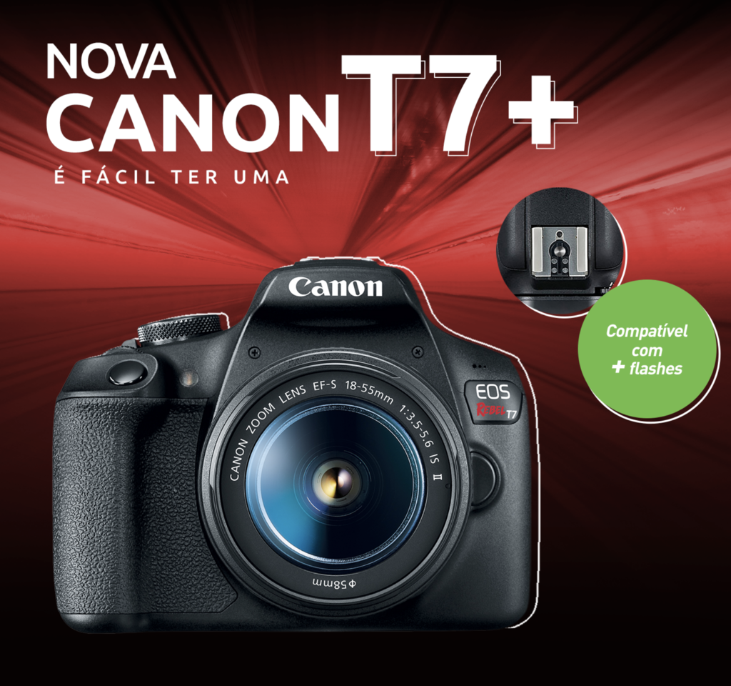 Comprar Câmera Canon T7+ Plus Kit 18-55mm - a partir de R$3.738,39 - Lucas Lapa Photo Pro ...