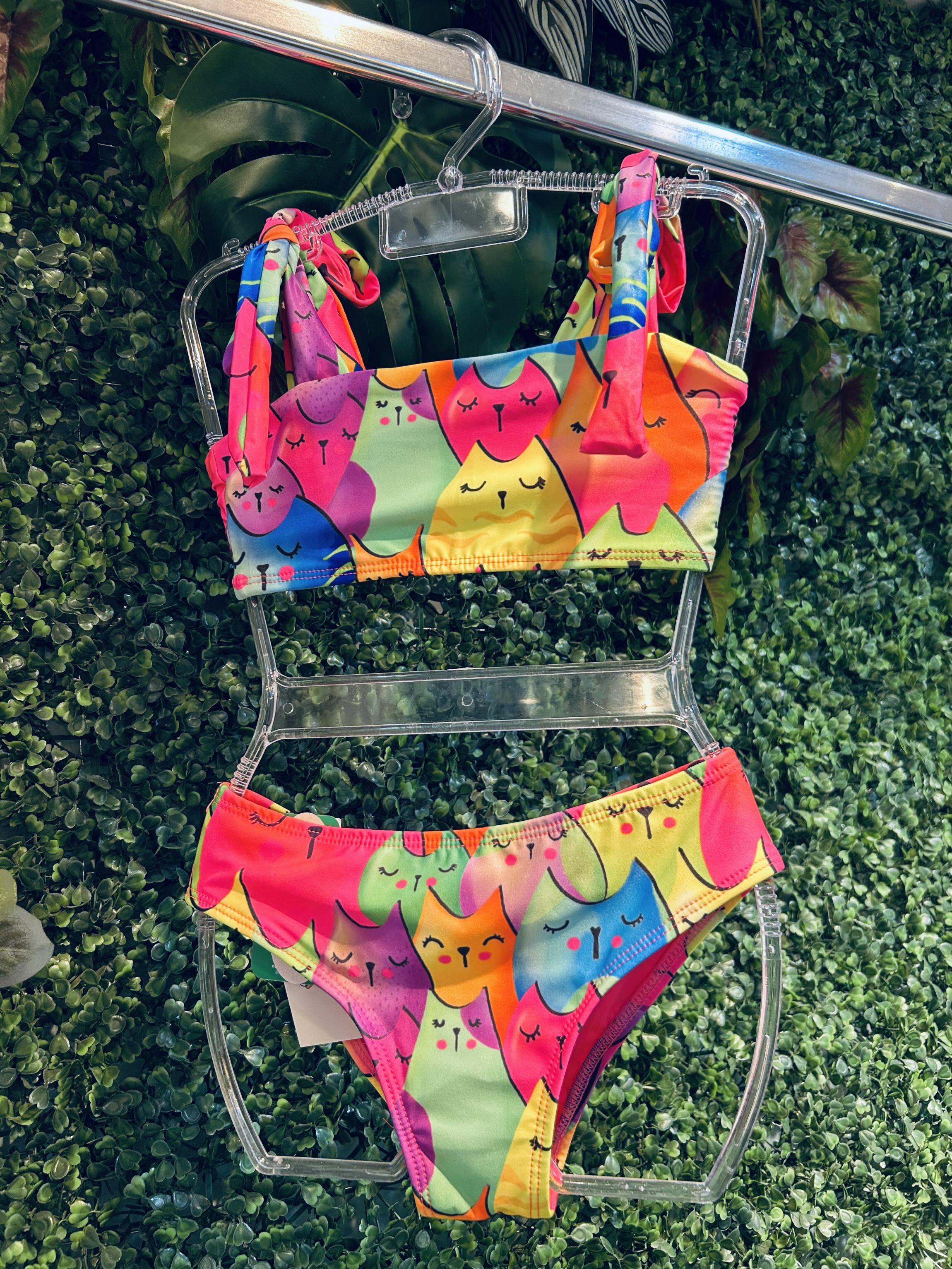 Comprar Biquíni Cat Lovers Colorido - Viva Flor