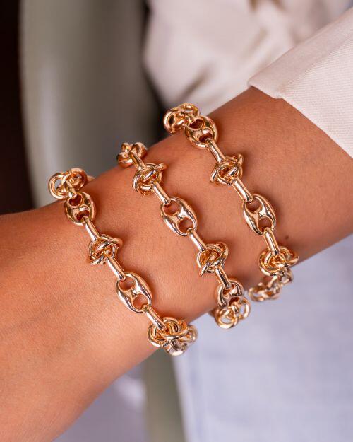 Comprar Pulseira Elos Lacres e Elos Redondos - R$69,80