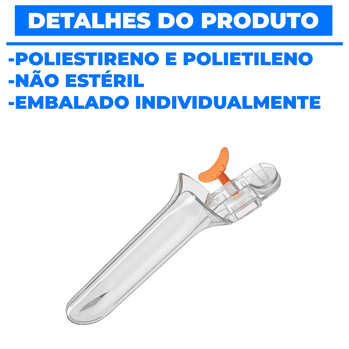 Comprar Kit 10 Espéculo Vaginal Descartável não estéril Tamanho M ...