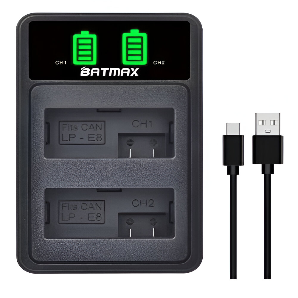 Comprar Carregador De Bateria Batmax Duplo E-8 - a partir de R$132,87 - Minha Câmera Usada