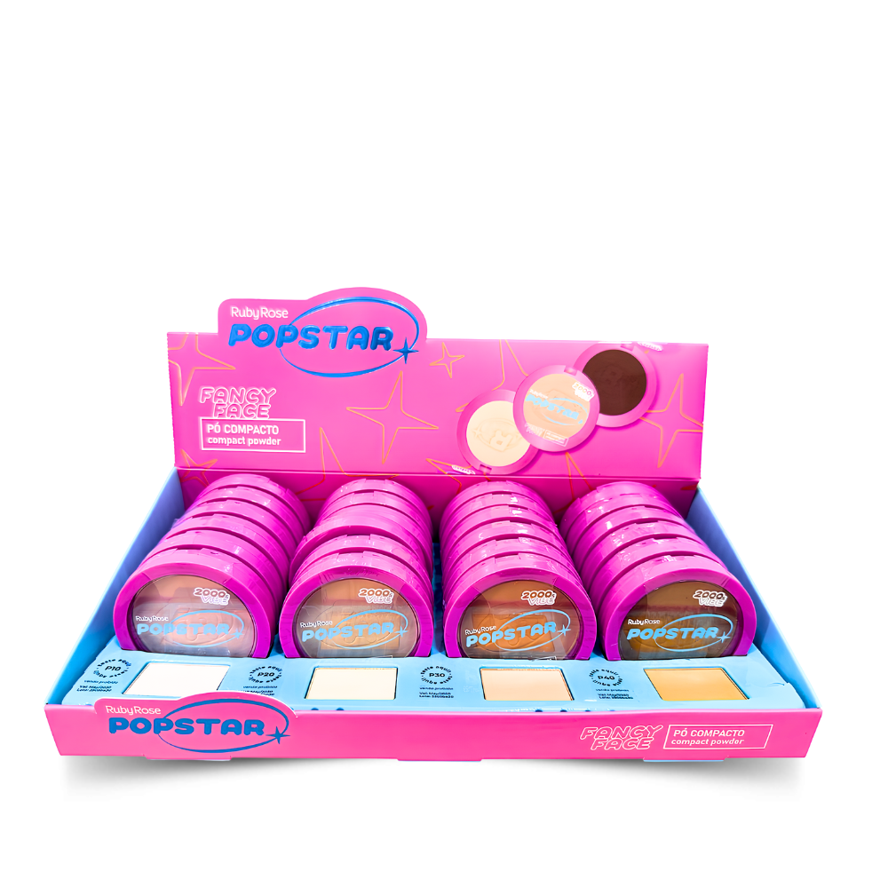 Comprar Box c/ 24 Unidades - Pó Compacto Fancy Face Popstar | Ruby Rose ...