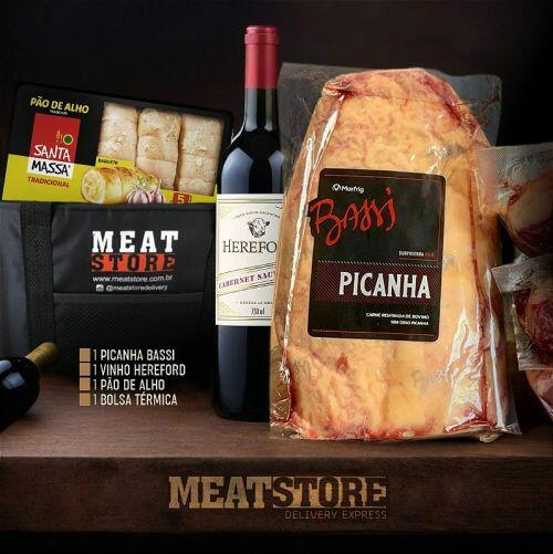 Kit Presente Picanha com Vinho e Bolsa Térmica - a partir de R$328,83