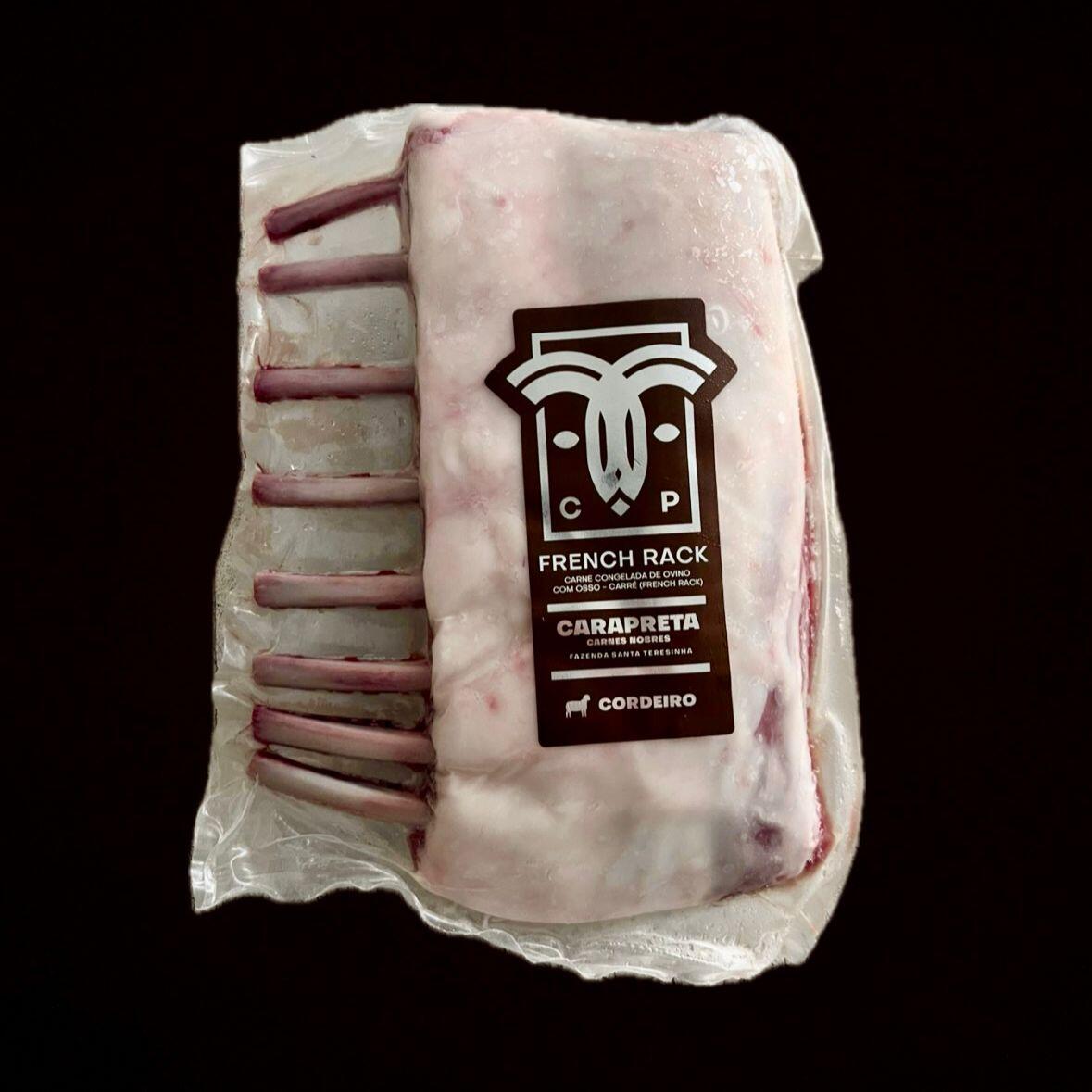 Carre Cordeiro French Rack Cara Preta- Congelado