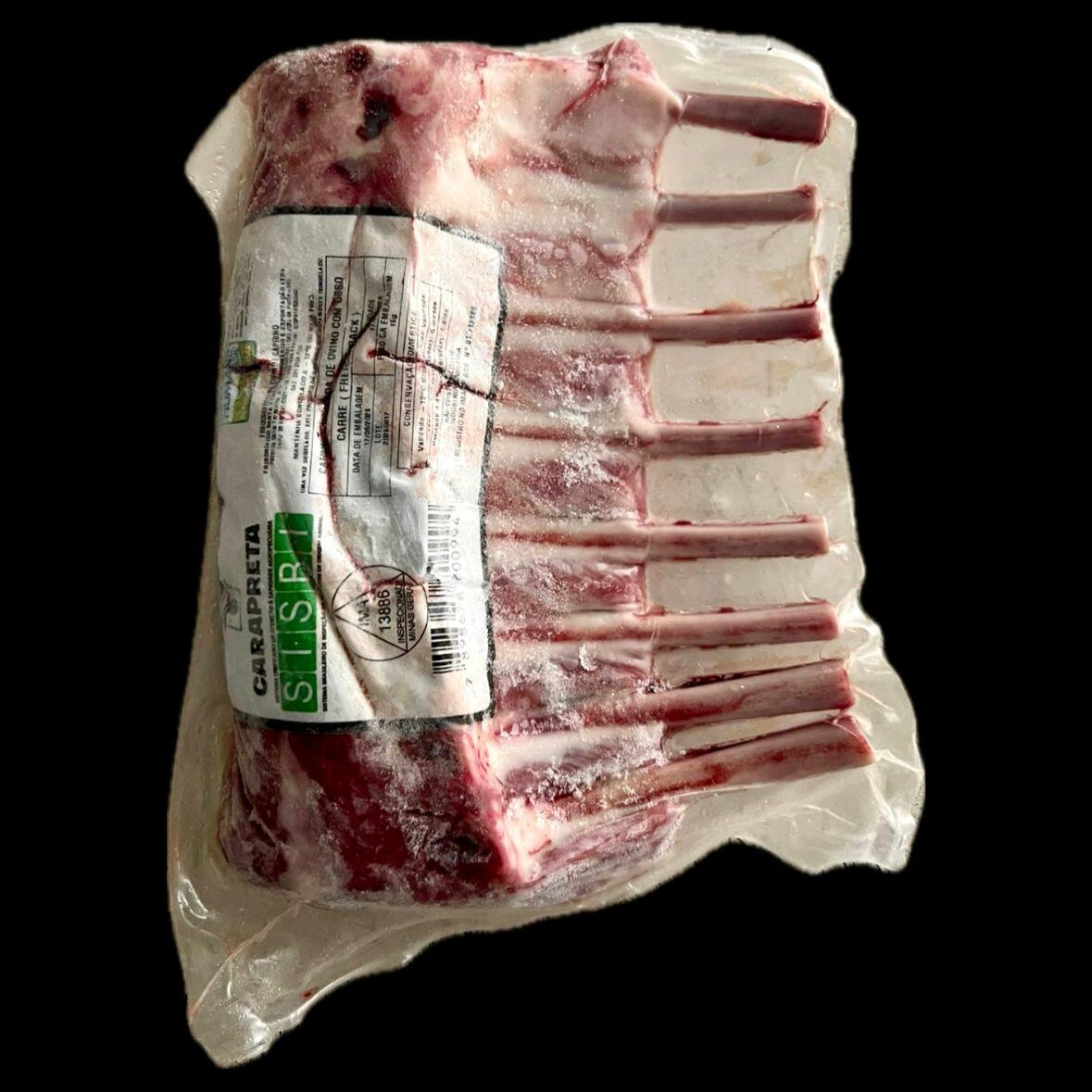 Carre Cordeiro French Rack Cara Preta- Congelado