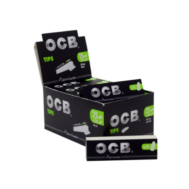 Filtro OCB TIPS - Display com 25 unidades de 50 tips - R$79,00