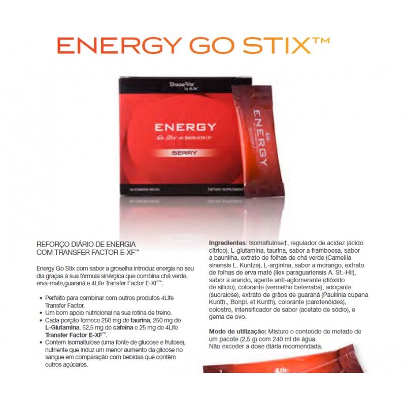 Comprar ENERGY GO STIX BERRY - R$331,00 - Imunidade Vital
