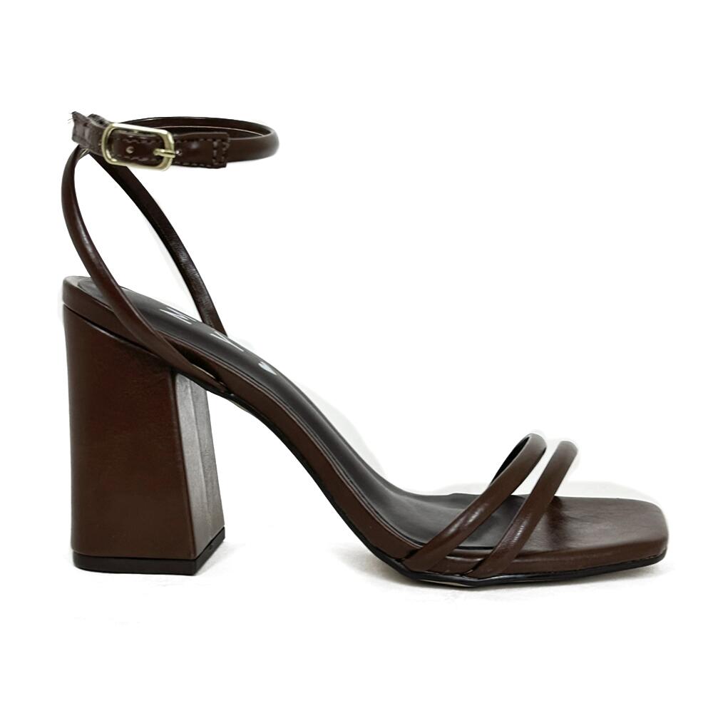 Sandalia Feminina Salto Bloco Casual Lucy