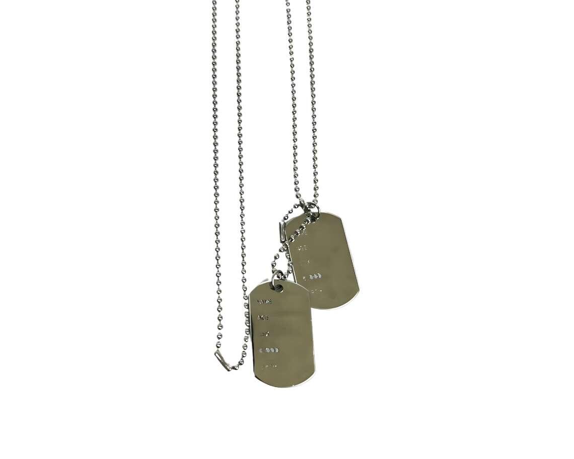 Colar Prateado Tag Identificação Exército - 12 Unidades - a partir de R ...