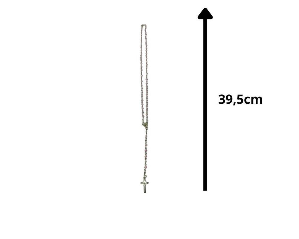 Terço São Bento Pérola Prateado Fecho - 12 Unidades - a partir de R$31,88