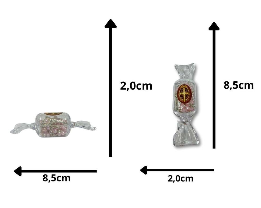 Terço São Bento Pérola Prateado Fecho - 12 Unidades - a partir de R$31,88