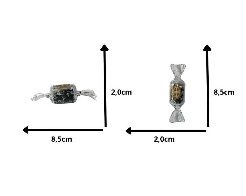 Terço São Bento Miçanga Prateado Fecho - 12 Unidades