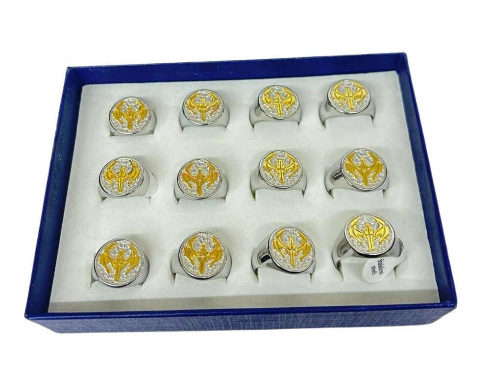 Anel Prateado Dourado Redondo Noxus LoL - a partir de R$113,40