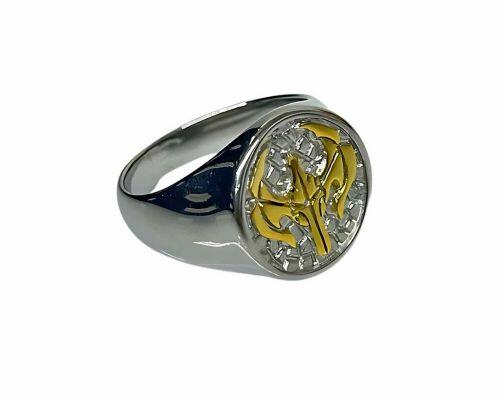 Anel Prateado Dourado Redondo Noxus LoL - a partir de R$113,40
