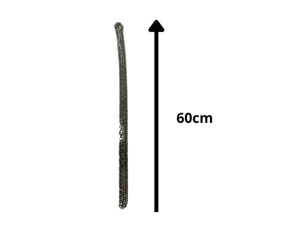 Corrente Prateada Grumet Chanfrada 1.4mm - Discreta 60cm - a partir de R$61,48