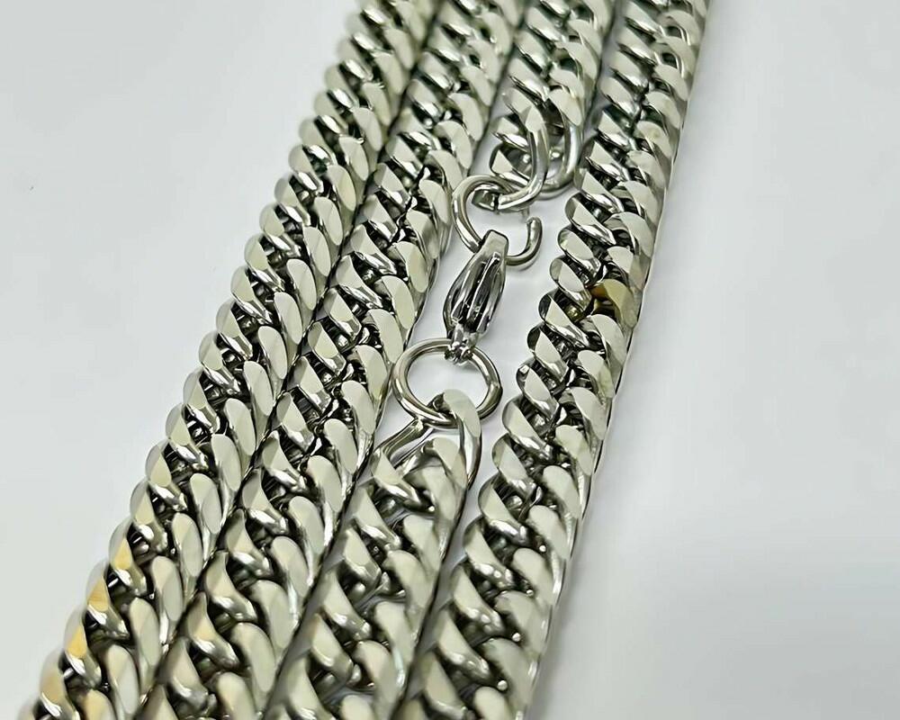 Corrente Prateada Grumet Chanfrada 1.6mm - Elegante 60cm