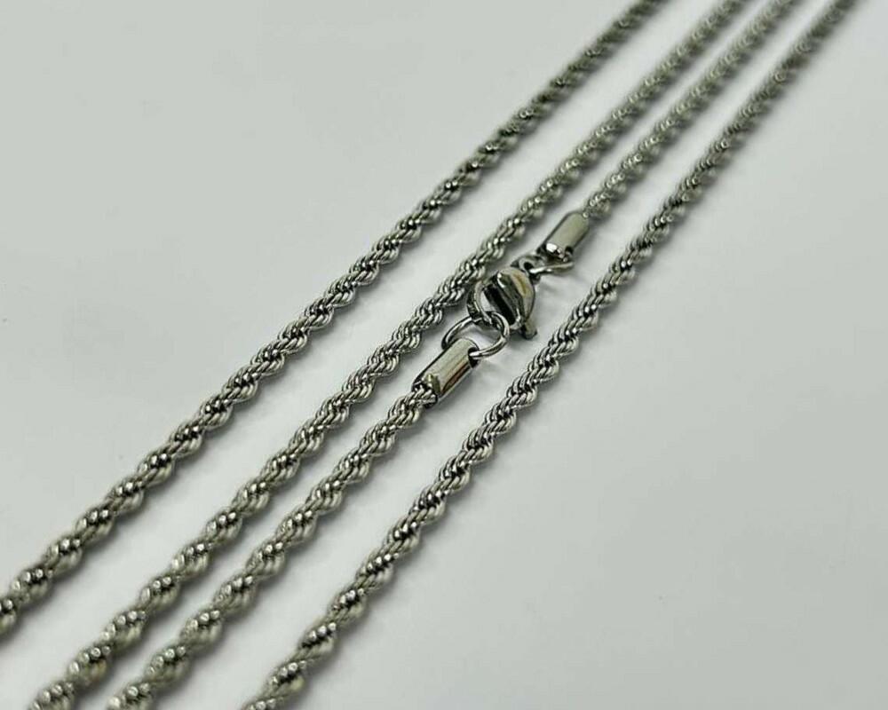 Corrente Prateada Baiana 2.4mm - Sofisticada em 60cm