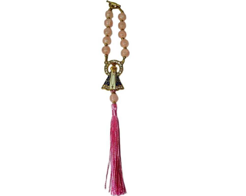 Dezena Aparecida Dourada Resplendor Rosa Franja