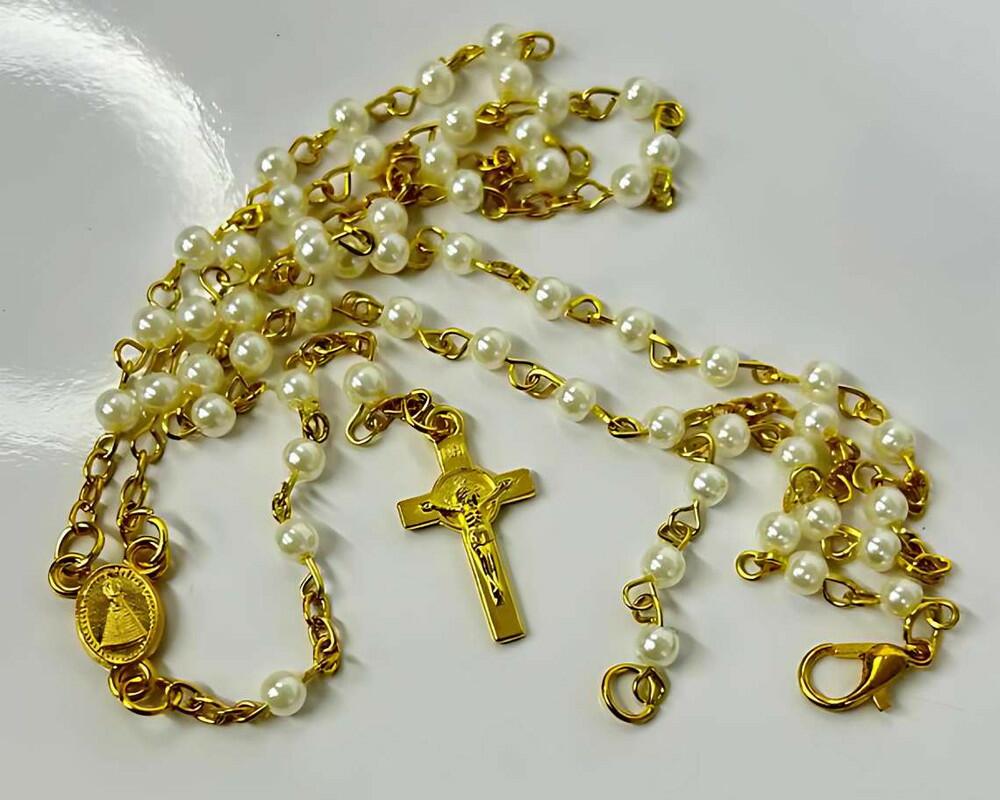 Aparecida Pérola Dourada Bala Fecho