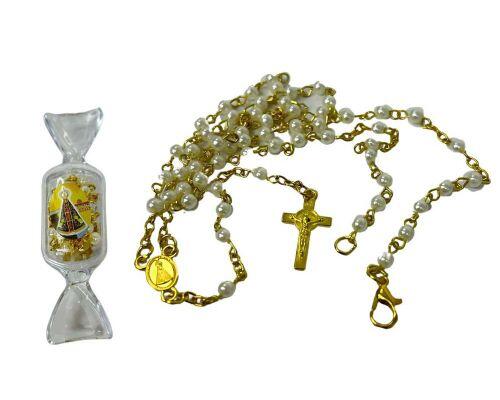 Aparecida Pérola Dourada Bala Fecho