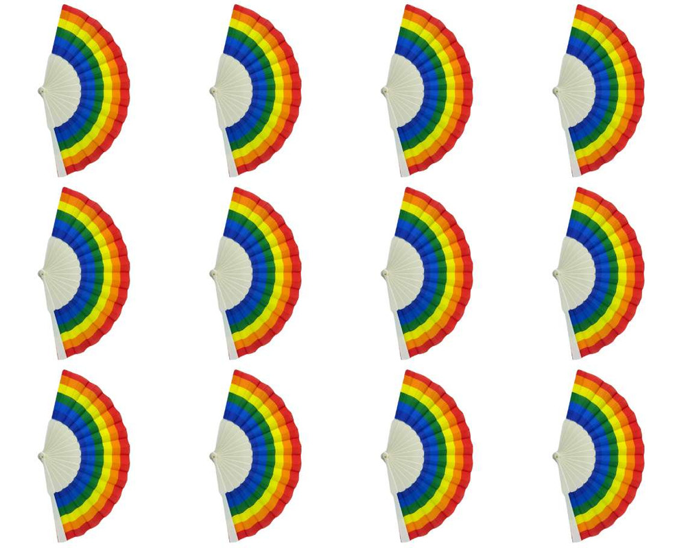 Kit Leque Arco-Íris Colorido 12 Unidades - a partir de R$40,99