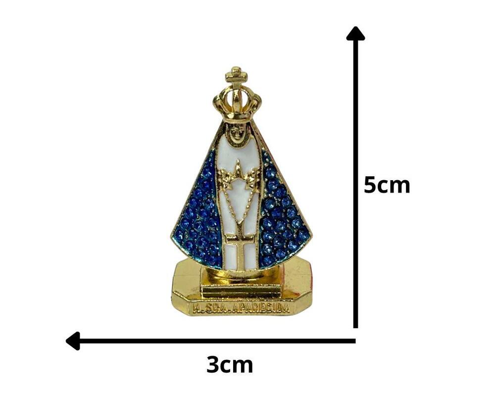 Enfeite Painel Nossa Sra. Aparecida Dourado Fundo Branco Com Manto ...