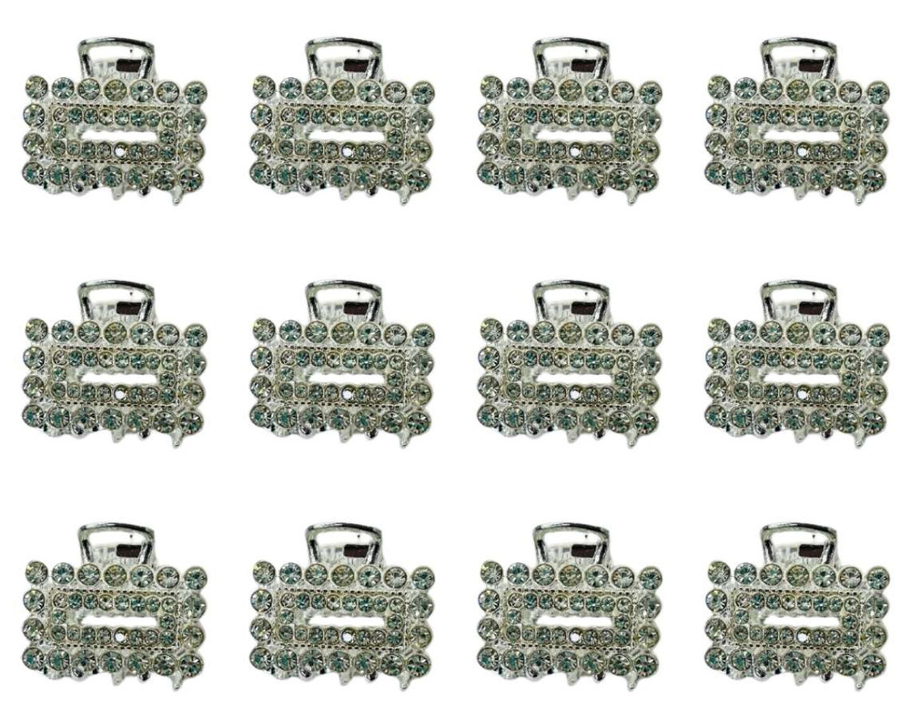 Mini Piranha Prateada Cravejada Formatos e Modelos Variados - 12 Unidades