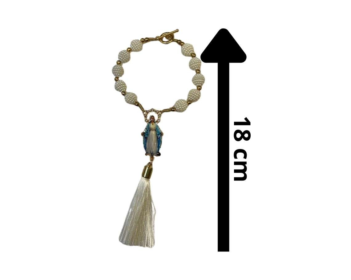 Kit 12 Mini Dezena Nossa Sra. das Graças Dourada Framboesa Cores ...